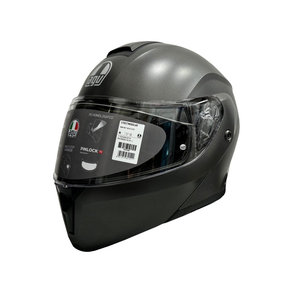 AGV Streetmodular Solid Helmet (Asian fit) FREE SENA 3S PLUS INTERCOM ...