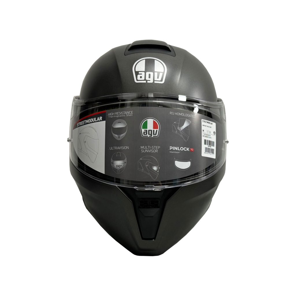 AGV Streetmodular Solid Helmet (Asian fit) FREE SENA 3S PLUS INTERCOM ...