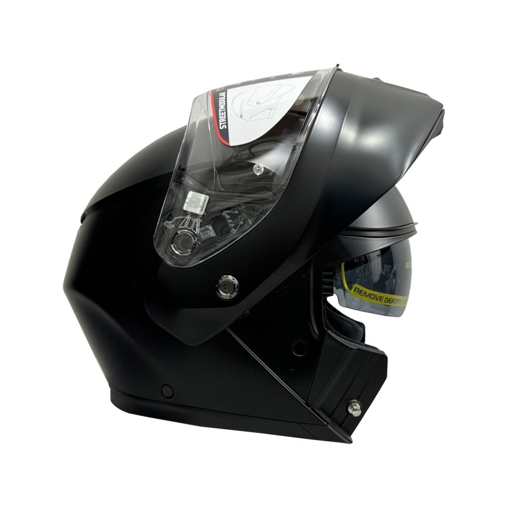 AGV Streetmodular Solid Helmet (Asian fit) FREE SENA 3S PLUS INTERCOM ...