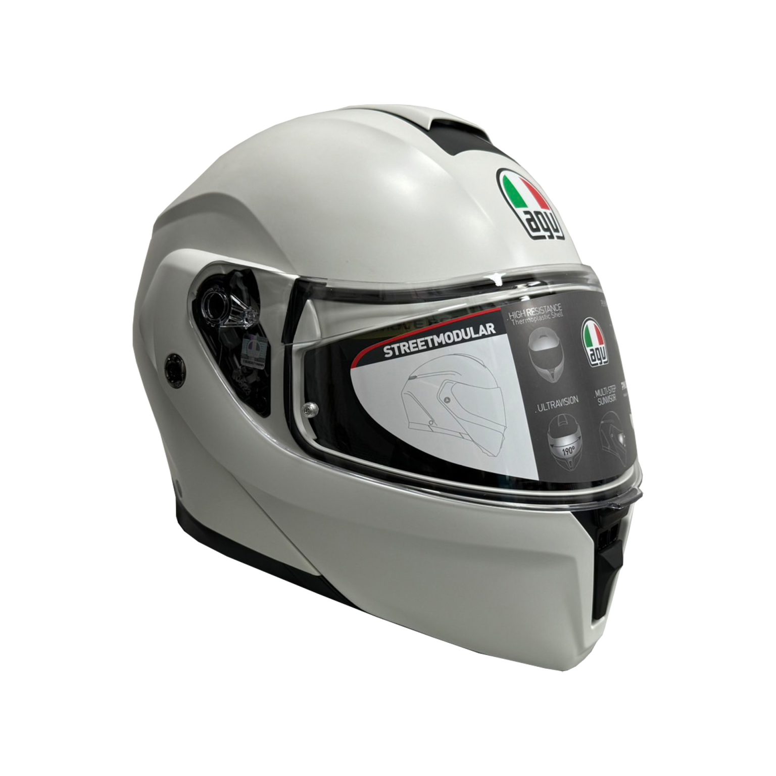 AGV Streetmodular Solid Helmet (Asian fit) FREE SENA 3S PLUS INTERCOM ...